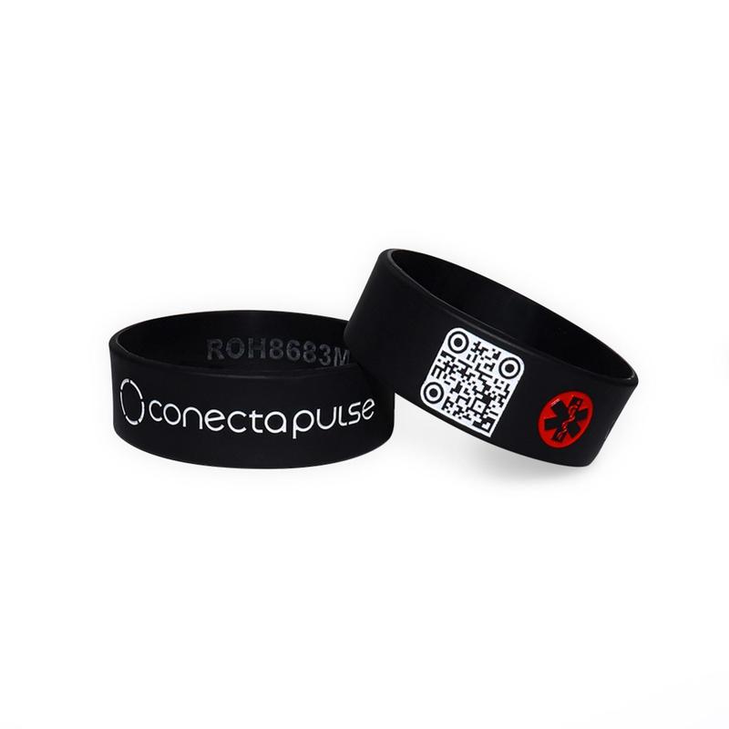 Pulseira de Identificação - Preta - Conecta Pulse - Pulseira de ...