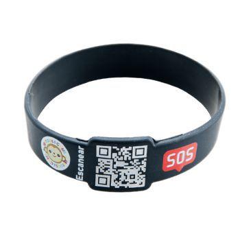 Pulseira de Silicone com QR Code individual Adulto 19cm - G - Sentidos ...