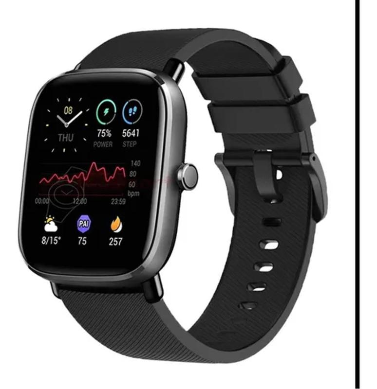Pulseira De Silicone Para Gts2 Mini - Preto - T-Shirck - Pulseira e ...