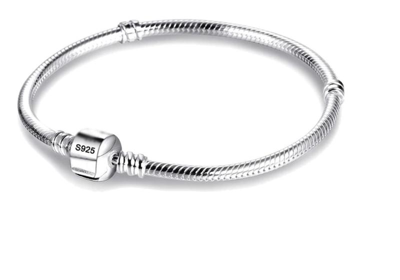 Pulseira Estilo Pandora para Berloques de Prata 925. 20 cm - JMH Sets - Pulseira e Bracelete ...