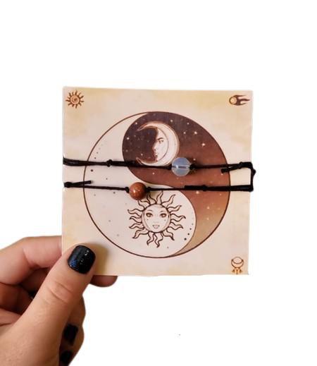 Pulseiras Sol e Lua - Pedra do sol e Pedra da Lua - Risoflora - Pulseira e Bracelete - Magazine ...