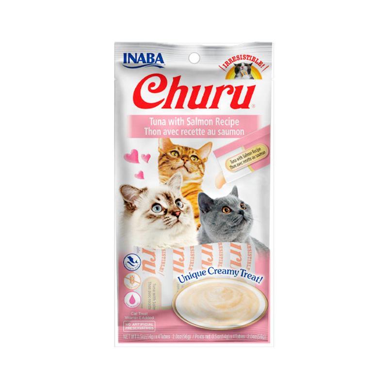 Purê Churu Atum e Salmão para Gatos 56g - Petisco para Gatos - Magazine Luiza