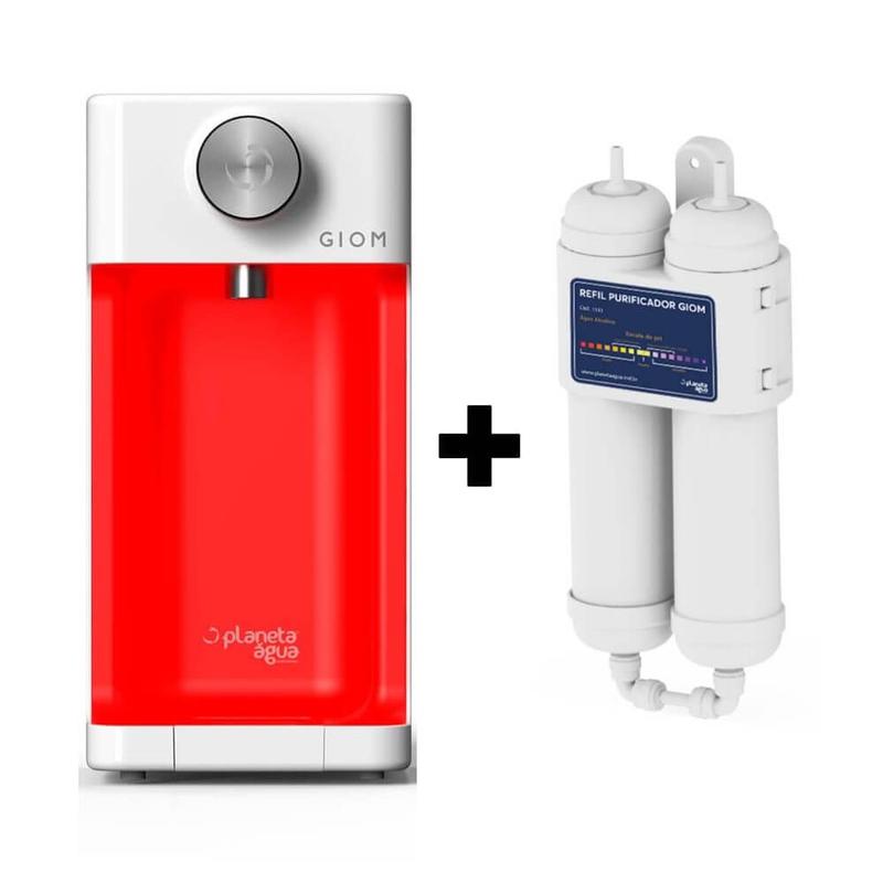 Purificador de agua GIOM - Água Alcalina + Refil GIOM - Planeta Água ...
