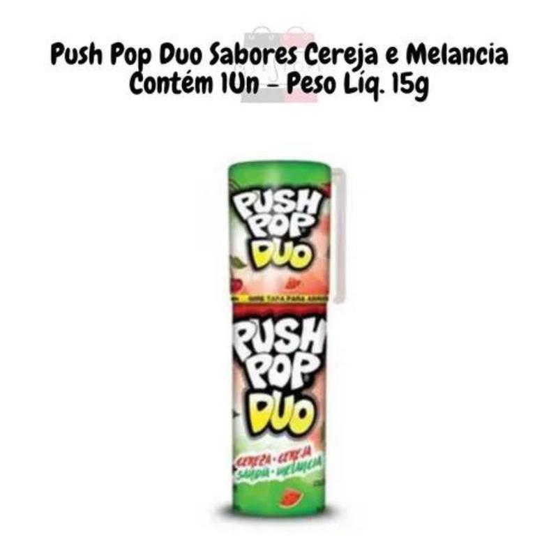 Push Pop Duo Pirulito De Dedo Sabor Cereja E Melancia - Nfe - Pirulito ...