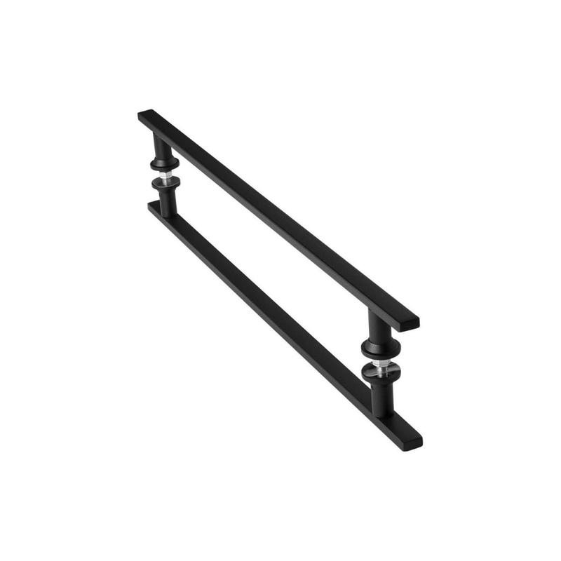 Puxador De Porta Inox Vidro Pivotante Preto 50cm MS FS - FassinShop ...