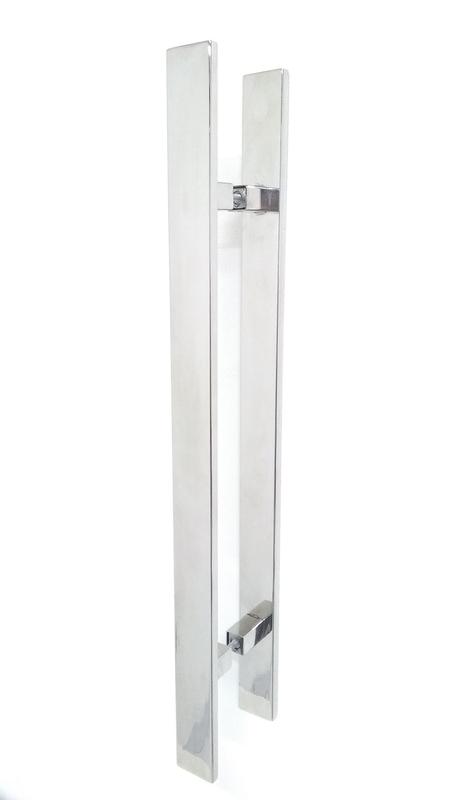 Puxador Inox Chato 100cm Porta De Madeira E Vidro Polido - Perfil Inox ...