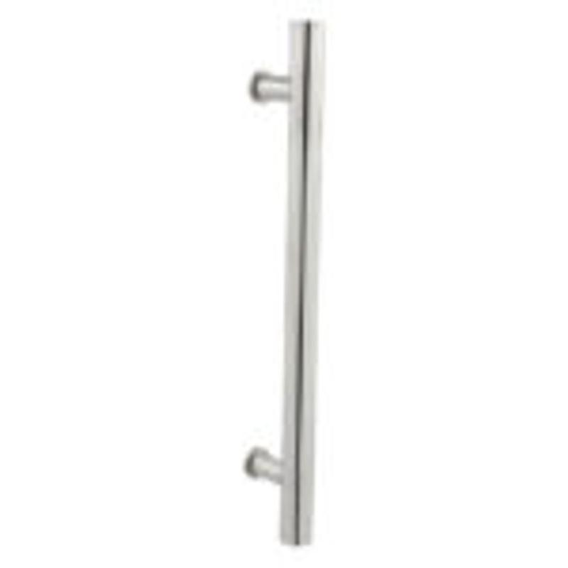 Puxador para Porta Vidro ou Madeira Duplo Aço Inox Redondo Tubo 30 Cm ...