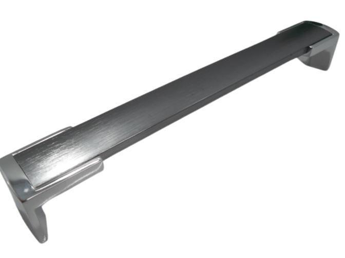 Puxador Termini Titanium Escovado Com Cromado 480Mm - Archi - Puxadores ...