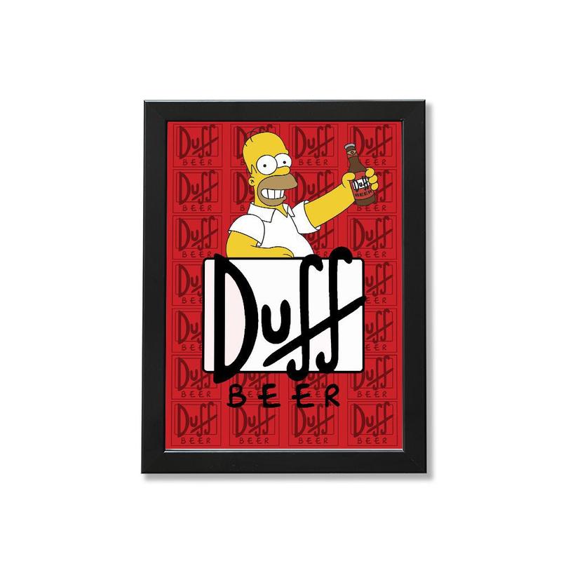 Quadro A4 - Homer Simpson Duff - JPS INFO - Quadro Decorativo ...