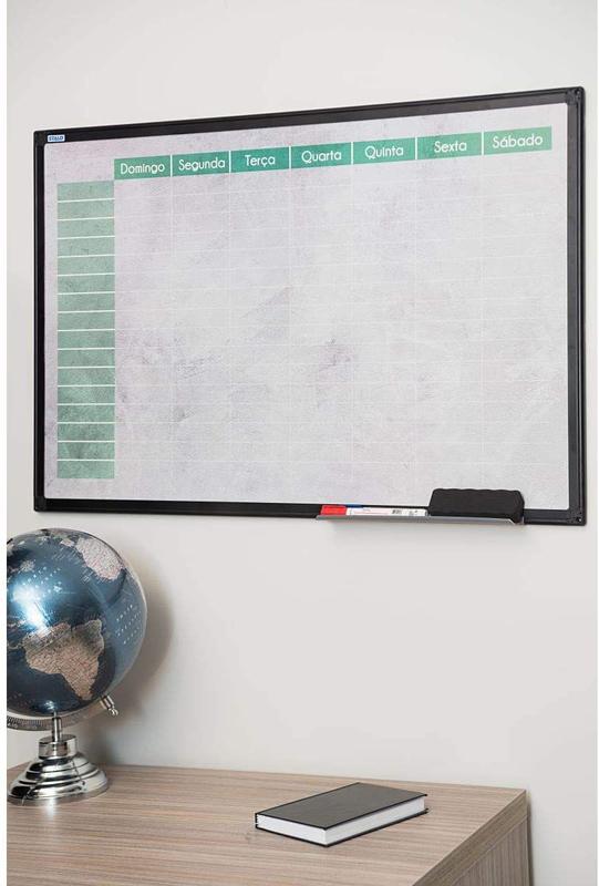 Quadro de Planejamento, Stalo, Moldura de Alumínio Preta, Color, 90x60 ...