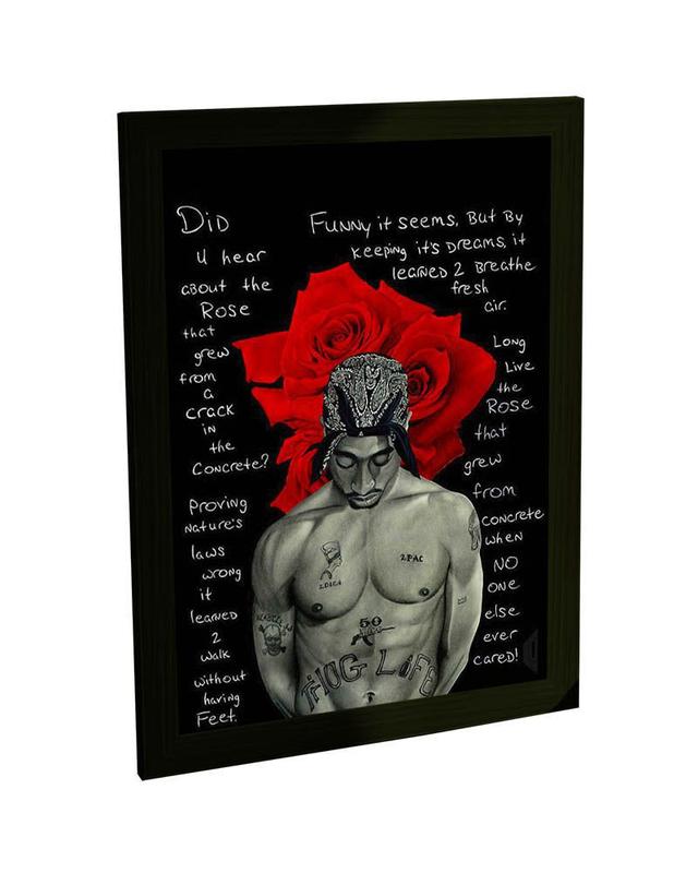 Quadro Decorativo 2pac Tupac A Rosa Que Cresceu No Concreto - Bhardo ...