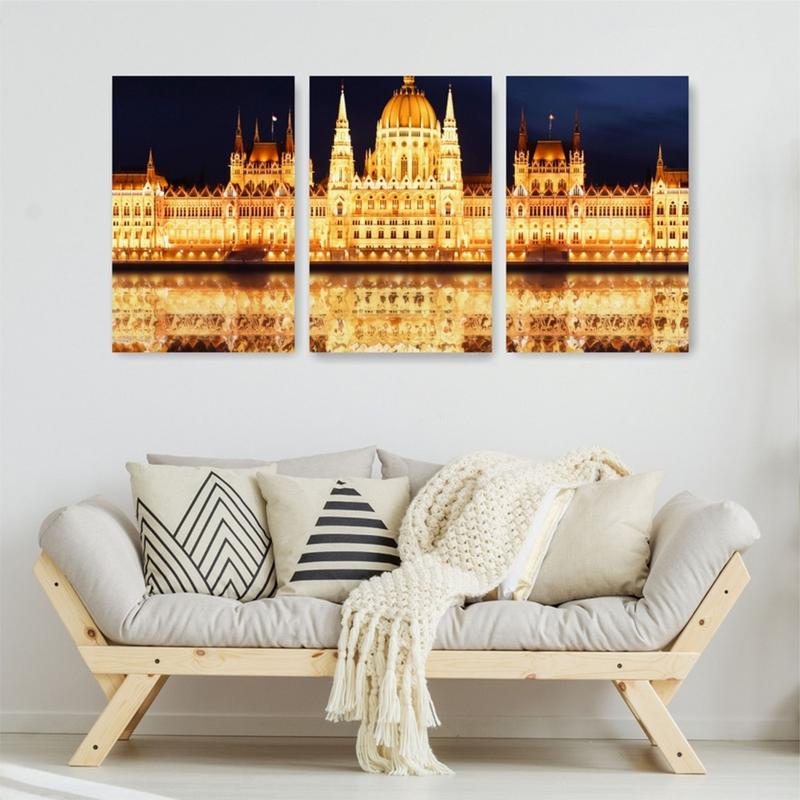 Quadro Decorativo 3 Peças Palácio Iluminado - EXCELÊNCIA-QUADROS ...