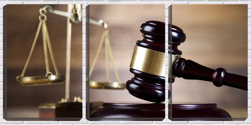 Quadro Decorativo 45x96 martelo de juiz na base - Crie Life - Quadro ...