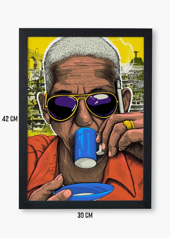 Quadro Decorativo Cartola Samba RJ com Moldura e Acetato tamanho A3 ...