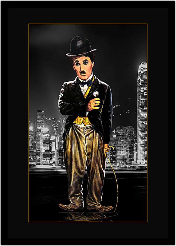 Quadro Decorativo Charlie Chaplin Salas Quartos Moldura R05 - Vital Printer Do Brasil - Quadro ...