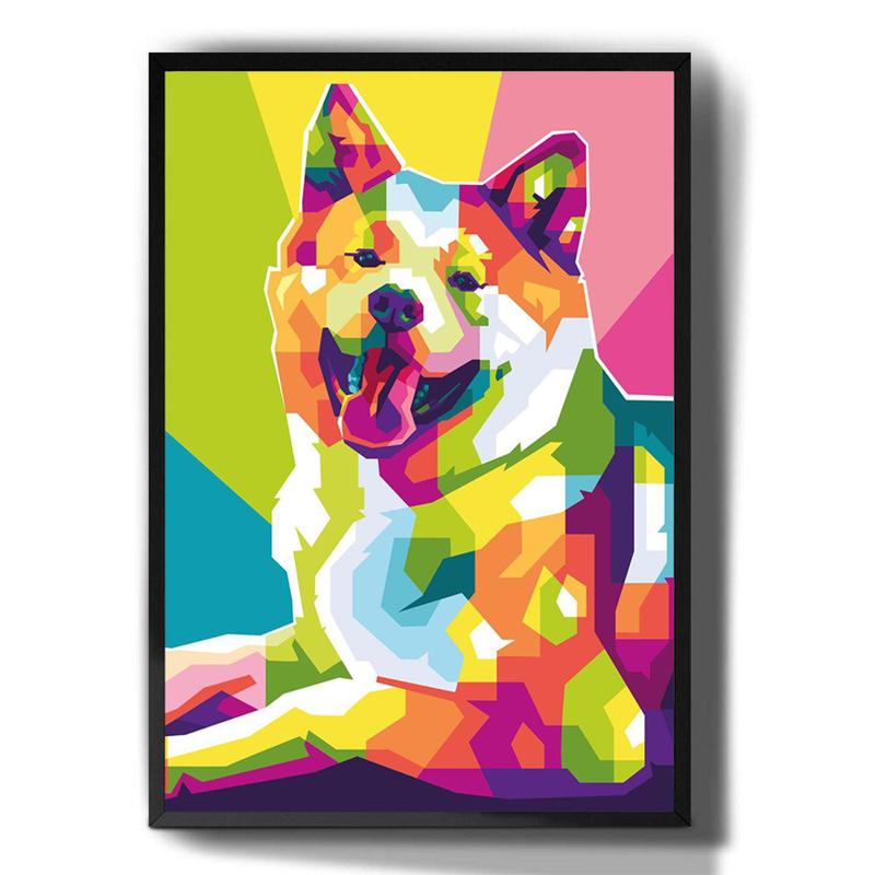 Quadro Decorativo Doge Pop Art Cachorro Colorido Arte - Tribos - Quadro ...
