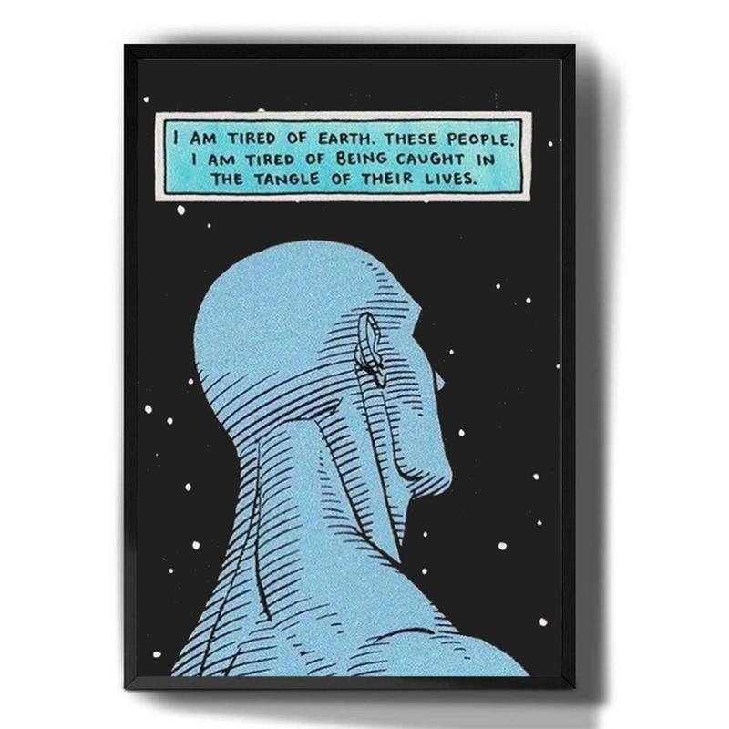 Quadro Decorativo Doutor Manhattan Dc Comics Desenho - Tribos - Quadro ...