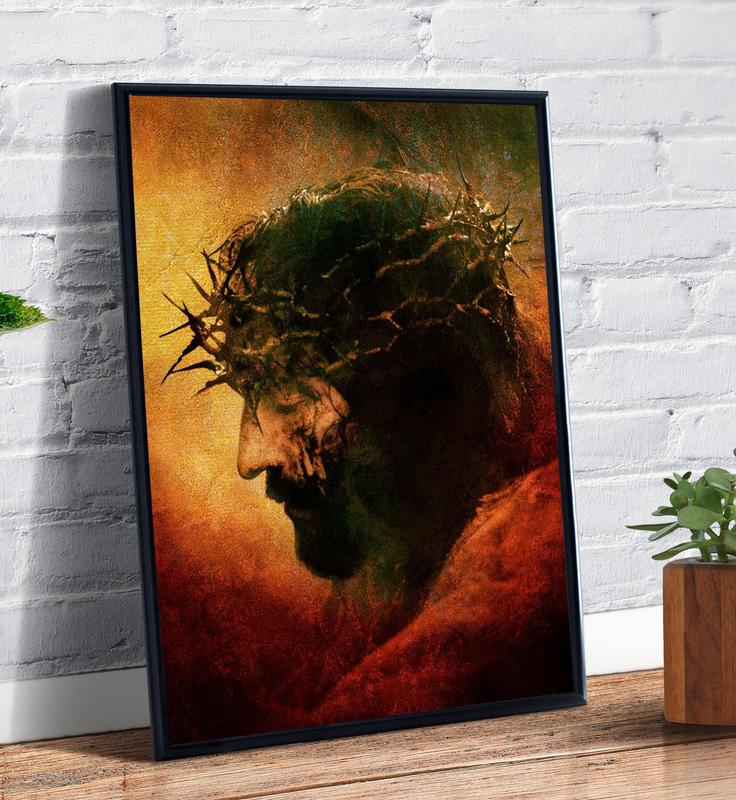 Quadro Decorativo Emoldurado Pintura Jesus Rosto Deus Religião - Tribos ...