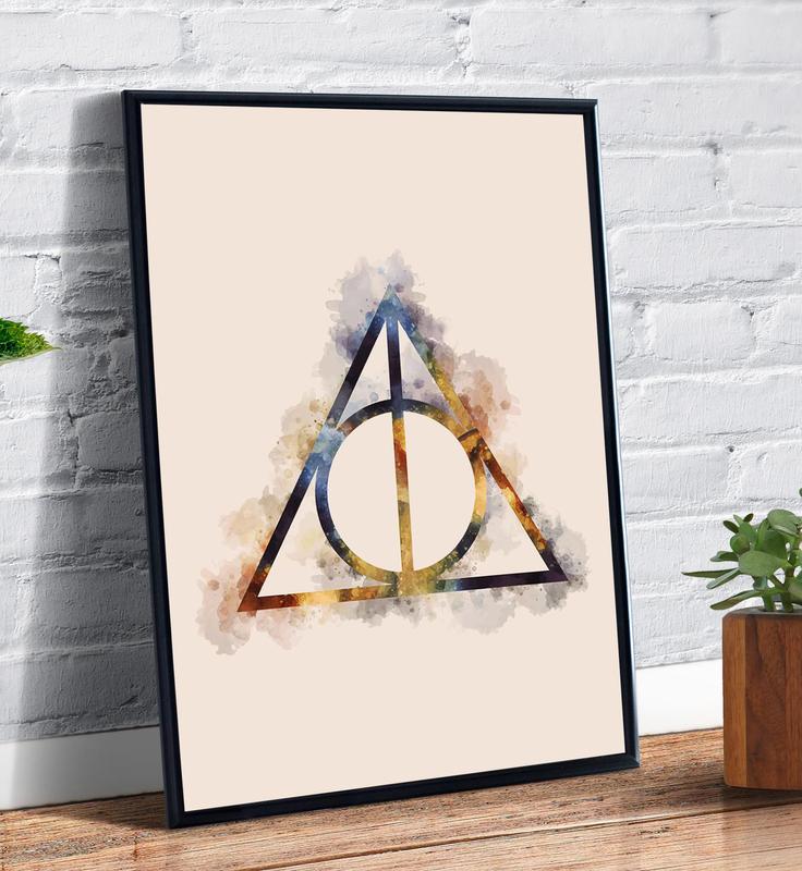 Quadro Decorativo Emoldurado Simbolo Reliquias Da Morte Arte - Tribos ...