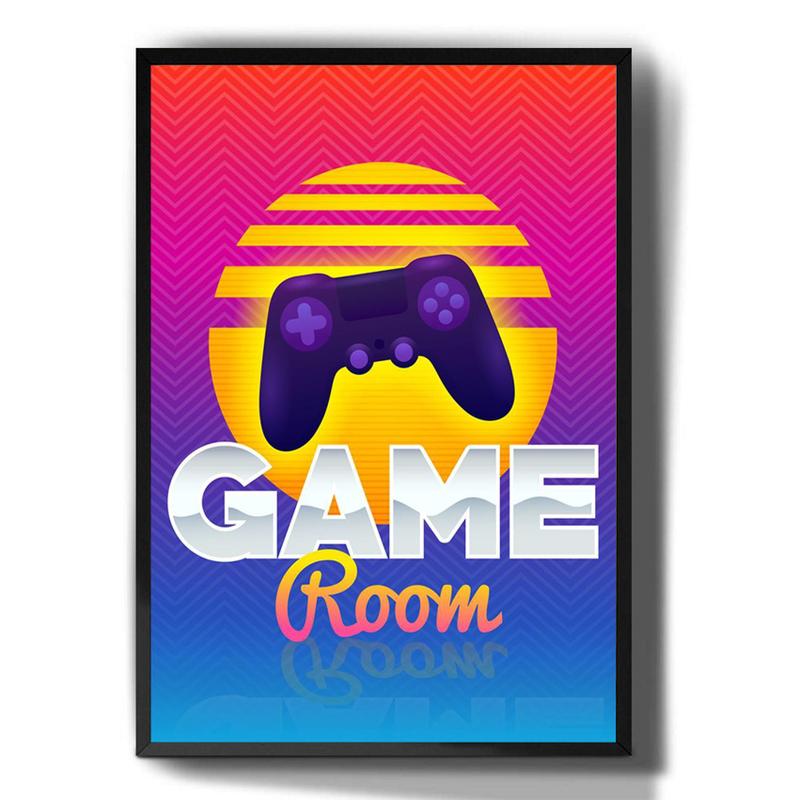 Quadro Decorativo Gamer Game Room Retro Arte Controle - Tribos - Quadro ...