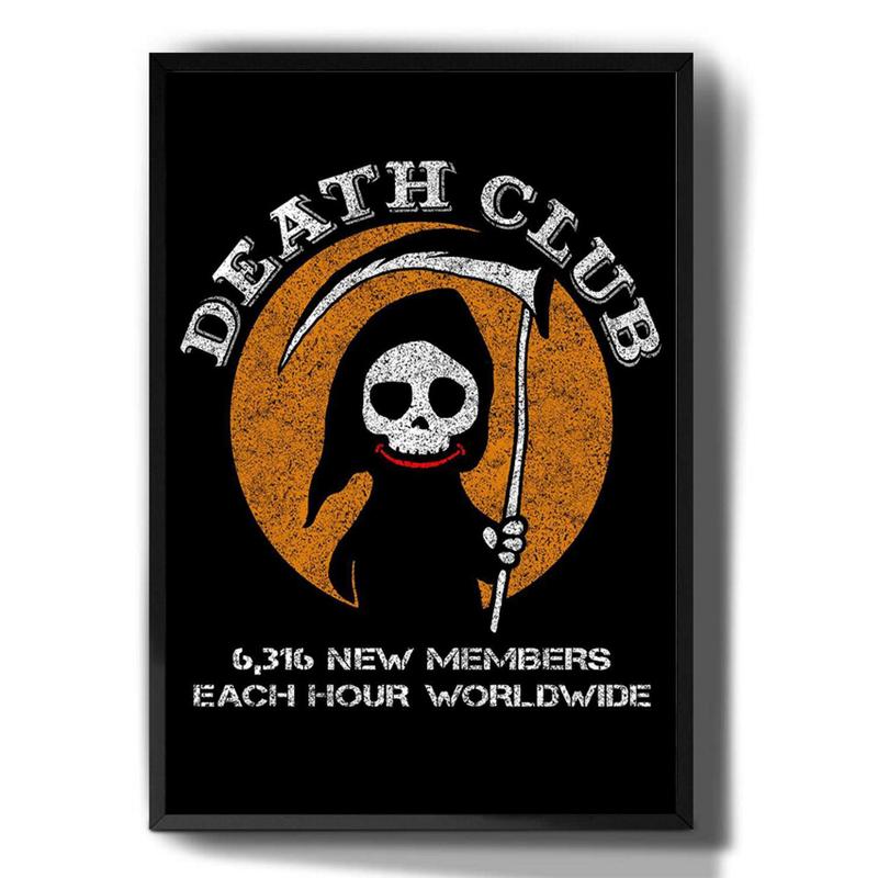 Quadro Decorativo Morte Caveira Clube Da Morte Arte - Tribos - Quadro ...