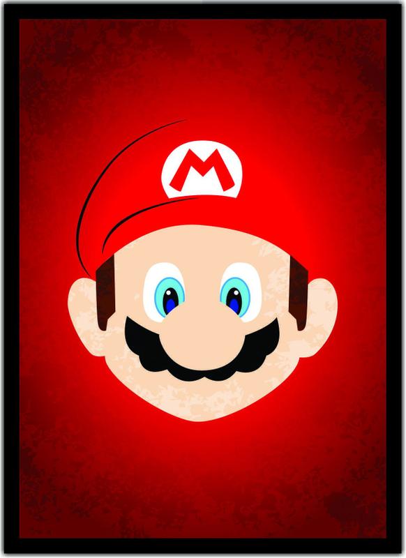 Quadro Decorativo Nerdy Geek Super Mario World Com Moldura - Vital ...