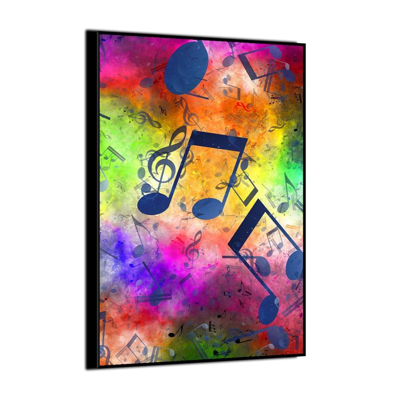 Quadro Decorativo Sala Musica Letras Cores Moldura - Show Vendas ...