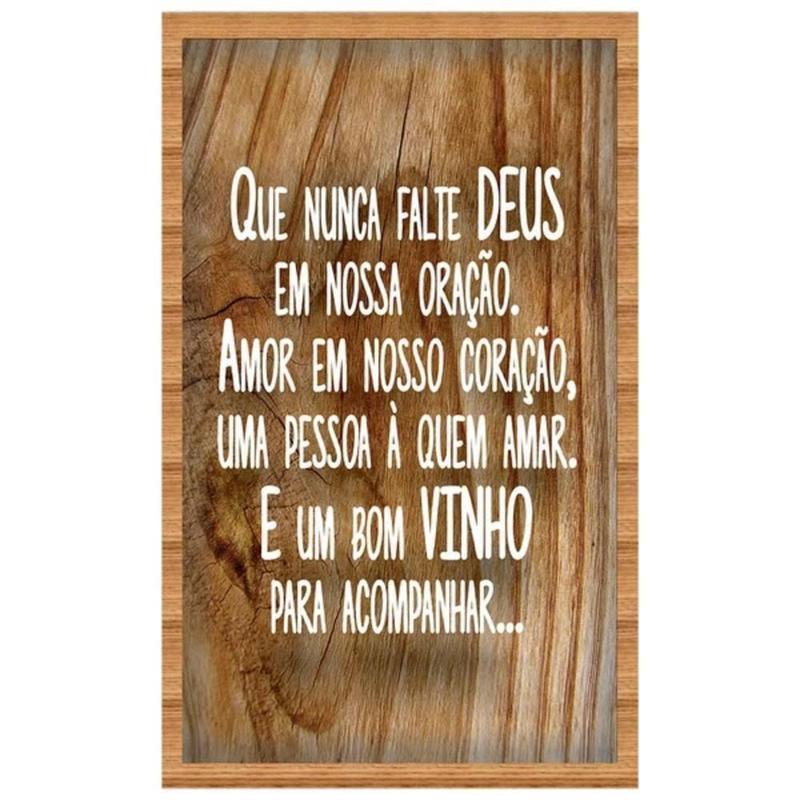 Quadro Guarda Rolhas Grande 40Cm Vinho Deus Coracao Vinho - Art Frame ...