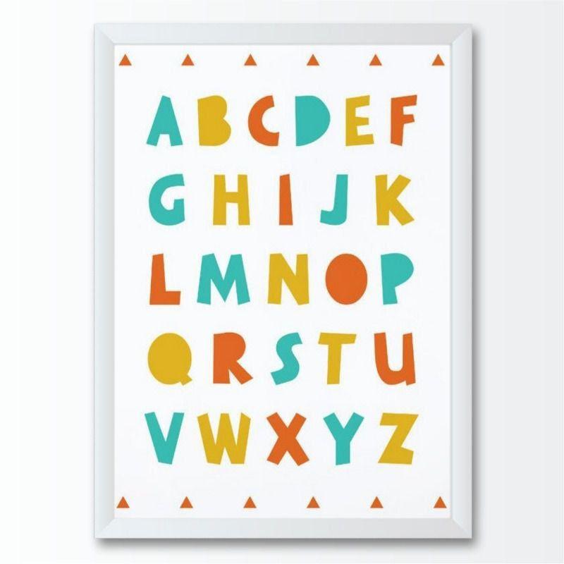 Quadro infantil alfabeto letras abc - Conspecto - Quadro Decorativo ...