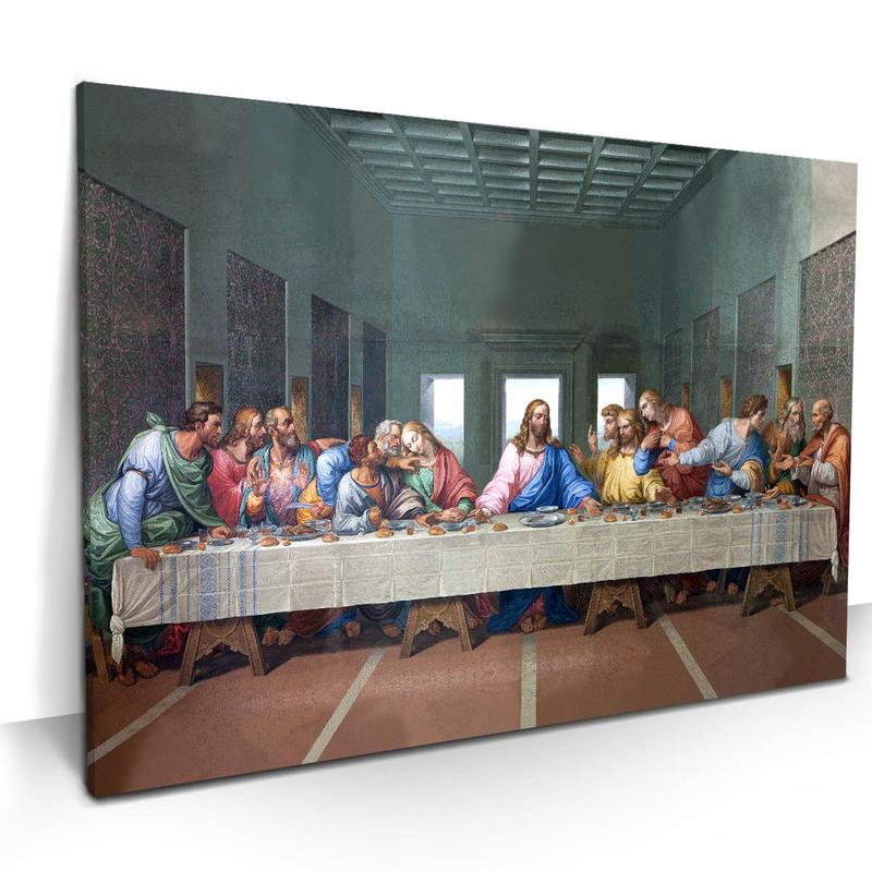 Quadro Leonardo Da vinci A Última Ceia 90x60 Grande Sala - IQ Quadros - Quadro Decorativo ...