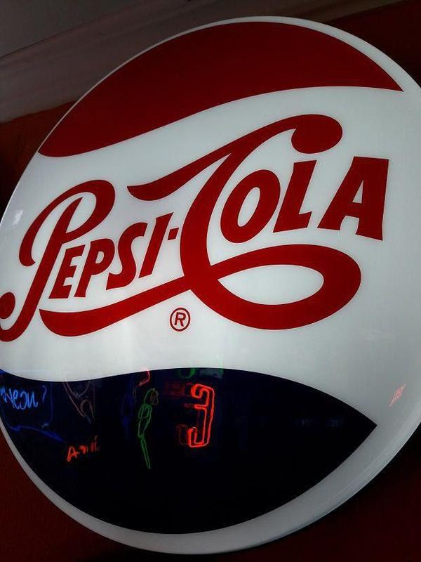 Quadro Luminoso Decorativo Pepsi Cola Retrô Led Bivolt p/ Bar Boteco ...