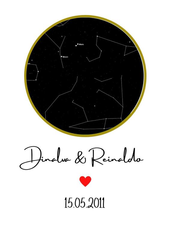 Quadro Mapa das Estrelas / Mapa Estelar / Meu Céu / Mapa Celeste ...