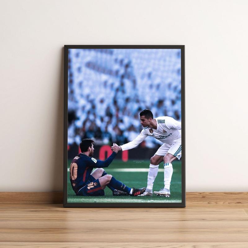 Quadro Messi E Cristiano Ronaldo 449 - Loja do Batata - Quadro ...