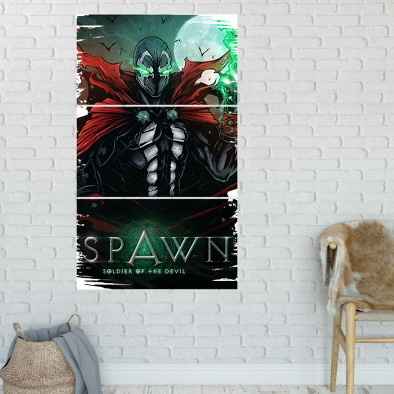 Quadro Mosaico Spawn 3 Peças Para Decoração de Ambientes - MR ...