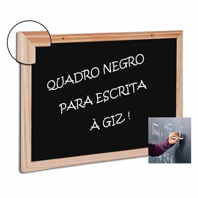 Quadro negro 30x40 chalckboard moldura madeira.1470 / un / cortiarte ...