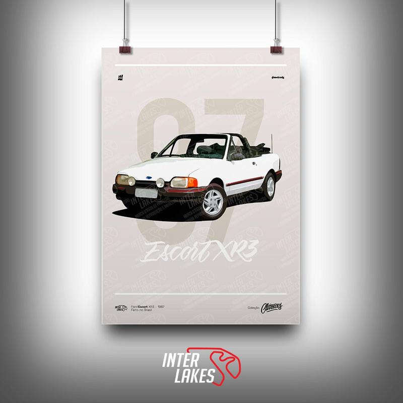 Quadro/poster ford escort xr3 mk4 1997 - série clássicos - Interlakes ...