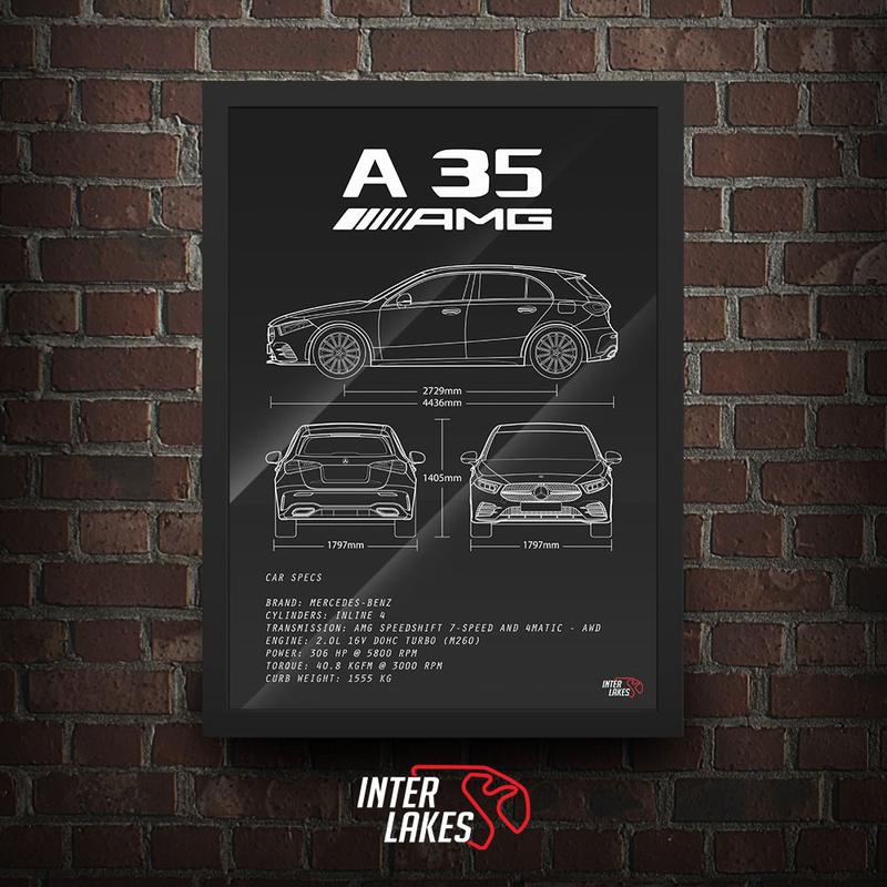 Quadro/poster mercedes-benz a35 amg - Interlakes - Quadro Decorativo ...