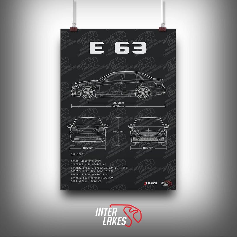 Quadro/poster mercedes-benz e63 w212 - Interlakes - Quadro Decorativo ...