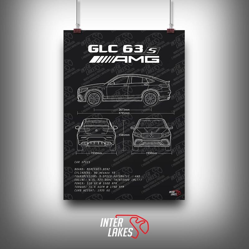 Quadro/poster mercedes-benz glc 63s amg coupe 2018 - Interlakes ...