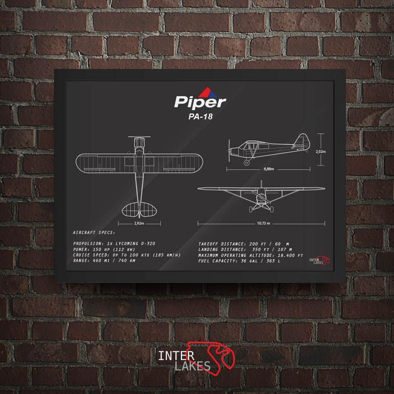 Quadro/poster piper pa-18 - Interlakes - Quadro Decorativo - Magazine Luiza