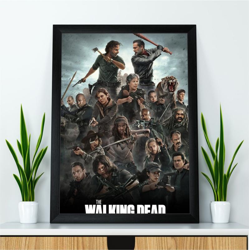 Quadro Poster The Walking Dead Twd Moldura Vidro 30x40cm - LAYKE ...