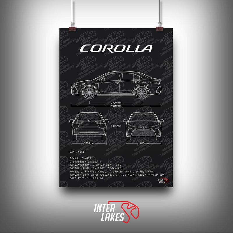 Quadro/poster toyota corolla xei 2020 - Interlakes - Quadro Decorativo ...