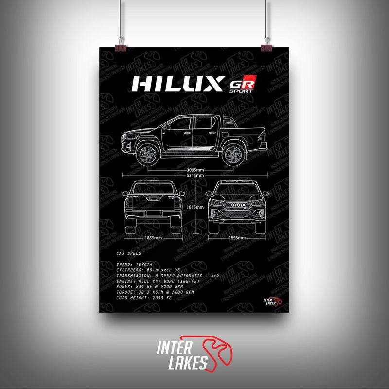 Quadro/poster toyota hilux gr-s 4.0 v6 2020 - Interlakes - Quadro ...