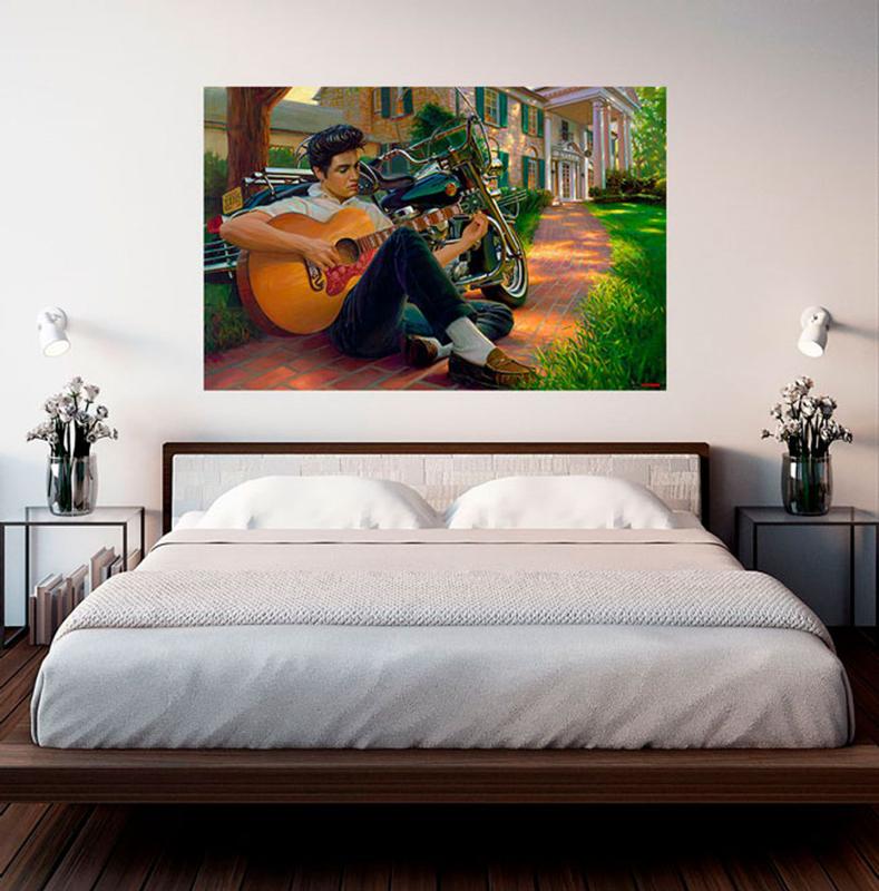 Quadro Tela Em Canvas Premium Elvis Presley - Marte Decora - Quadro ...