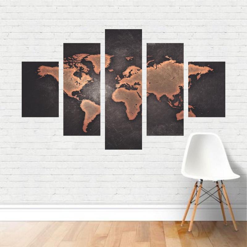 Quadros Mapa Mapa Mundi Mundo Em Canvas P - Plinplin - Quadro ...