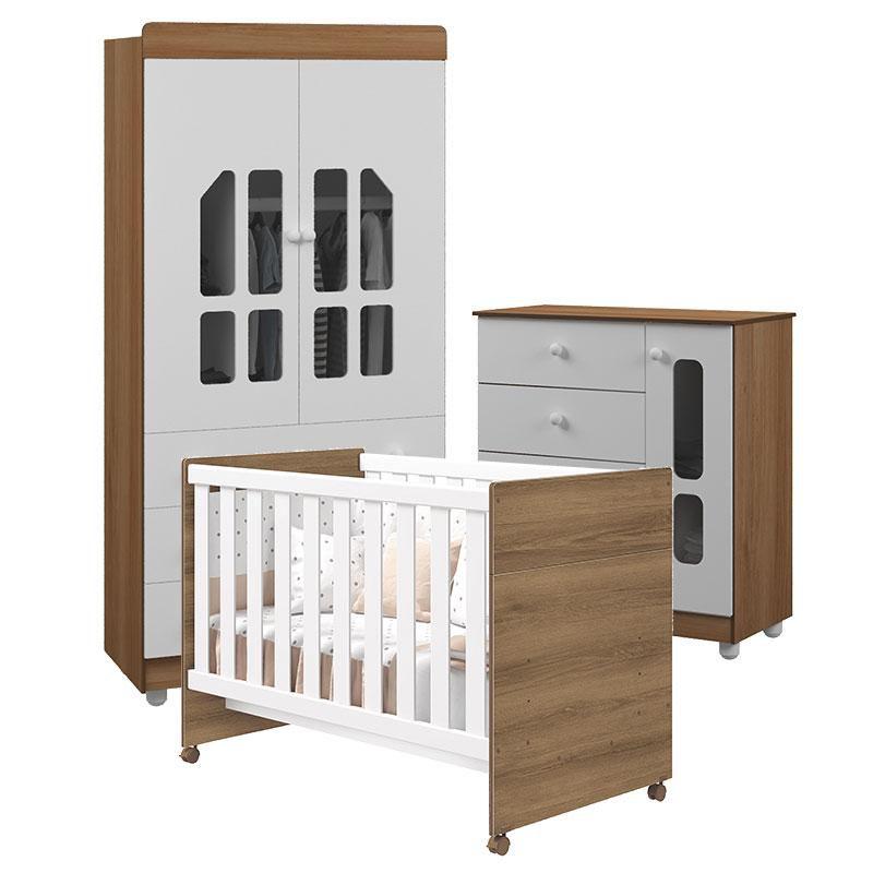 Quarto de Bebê Katatau Flex 2 Portas Branco Mezzo Brilho Reller ...