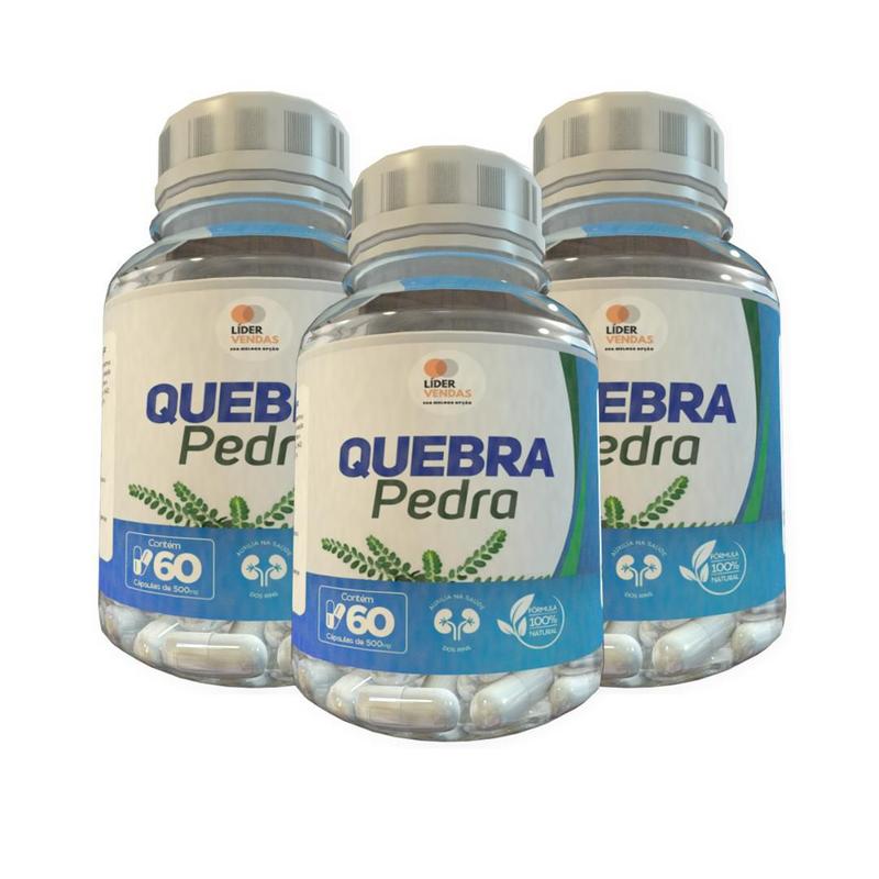 Quebra Pedra - 60 Cápsulas 500Mg Kit Com 3 - Lider Vendas ...