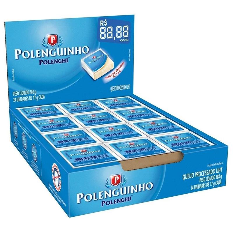 Queijo Processado Polenguinho Tradicional 17g Embalagem com 24 unidades ...