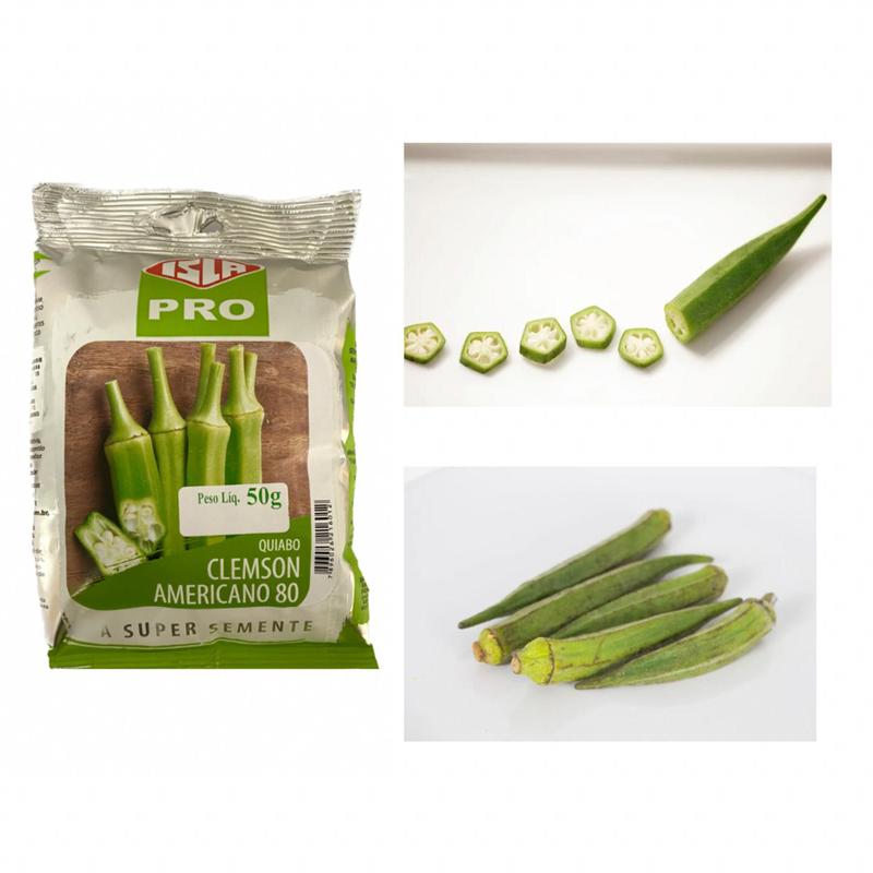 Quiabo Clemson Americano 80 - 50gr de Sementes - ISLA SEMENTES ...