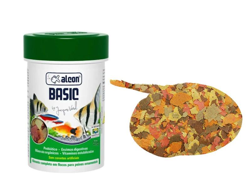 Ração Alcon Basic Alimento Em Flocos Naturais Peixes 150g - Outros Pets ...